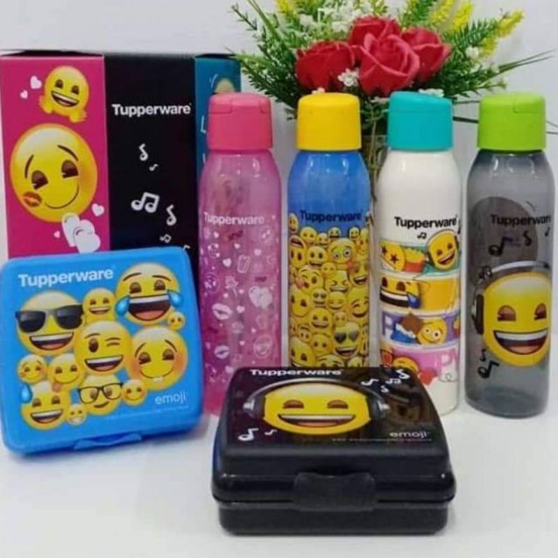 Tupperware Emoji Eco Bottle 500ml drinking bottle botol minuman kid ...