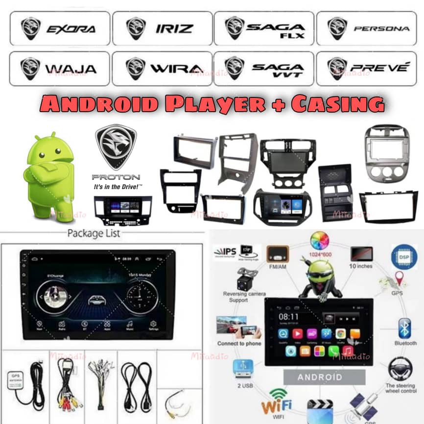 ( Player Casing ) Proton 2+16G 9 INCH 10INCH IPS 2.5D full HD screen ...