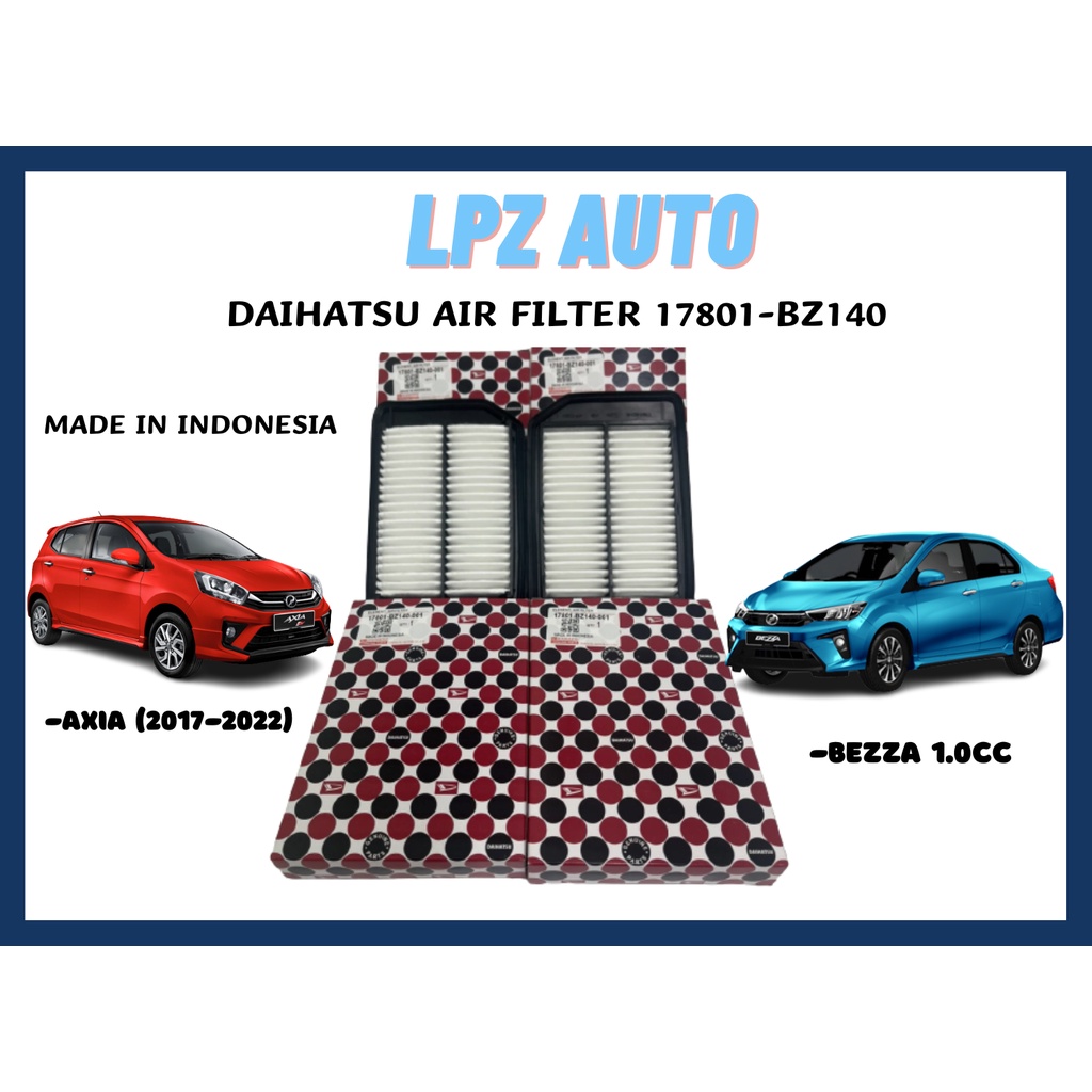 ENGINE AIR FILTER PERODUA AXIA 1.0/BEZZA 1.0/(2016-2021)17801-BZ140 ...