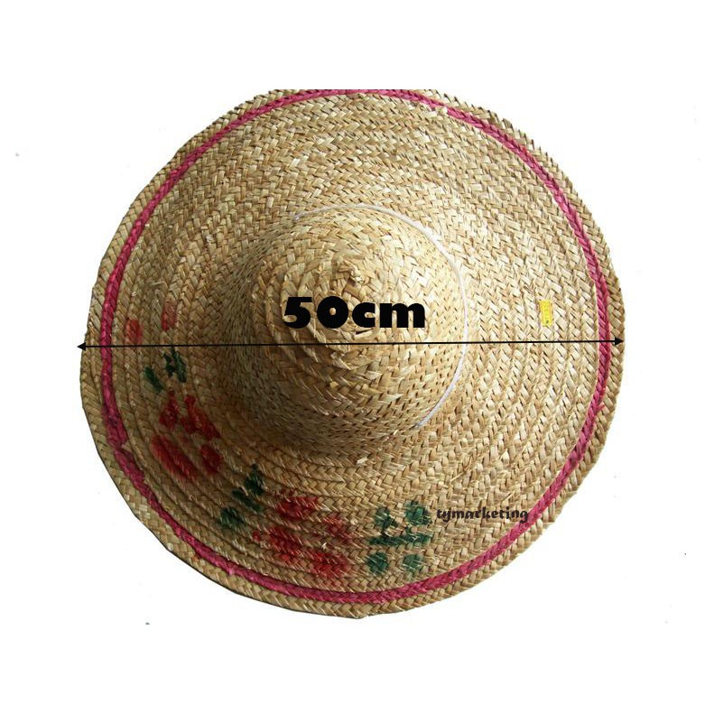 20" Straw Hat / Grass Hat/ Worker Hat/ Topi Mengkuang/ Topi Kerja ...