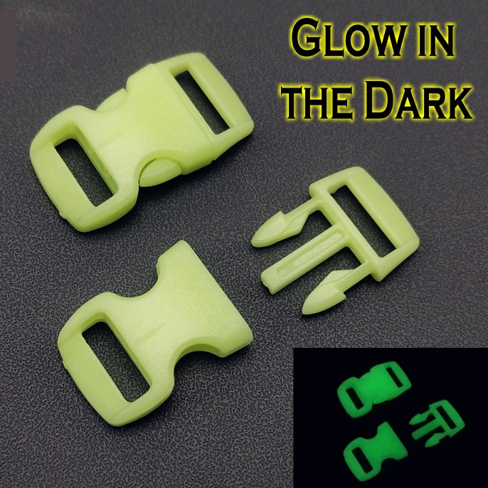 10mm Glow in the Dark Small Plastic Buckle 3/8" for Paracord Bracelet ...