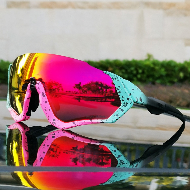 2025 Men Women Polarized 3 Lens Cycling Glasses Sunglasses MTB Eye ...