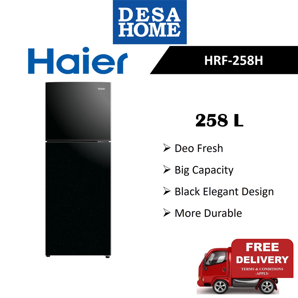 Haier 2 Door Top Mount Refrigerator (258L) HRF-258H | Shopee Malaysia