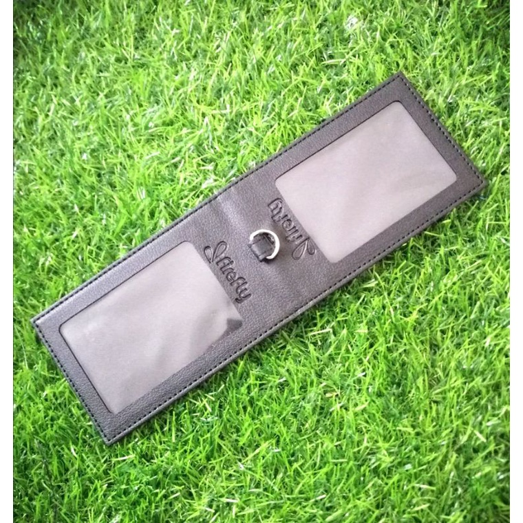 2 Sided ID Card Holder Firefly Airlines Malaysia PU Leather Magnetic ...