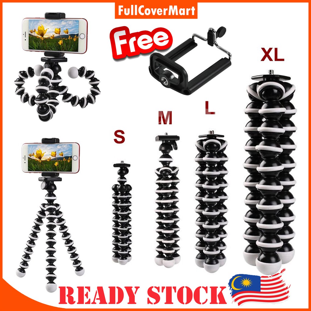 (T&M13) Universal Mini Octopus Tripod Stand Holder Flexible Gorillapod ...