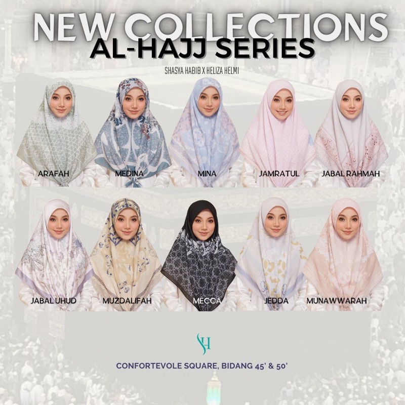 Shasya Habib X Heliza Helmi : Al-Hajj Collection Series Tudung | Shopee ...