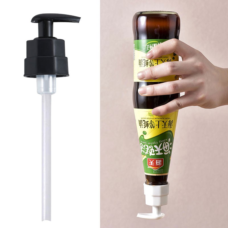 Push-Type Pump Plastic Oyster Sauce Syrup Ketchup Vinegar Oil Bottle Head Pressure Nozzle ...
