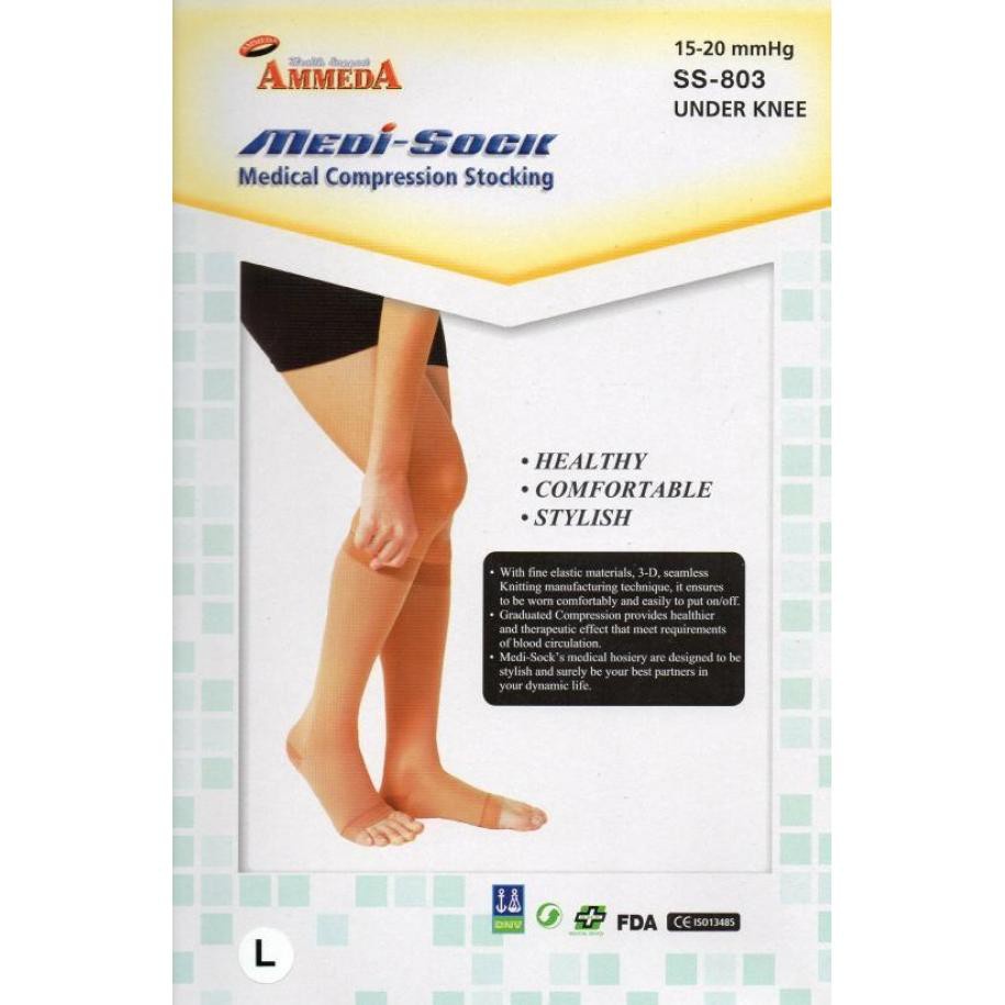 AMMEDA MEDI-SOCK MEDICAL COMPRESSION STOCKING UNDER KNEE (1 PAIR ...