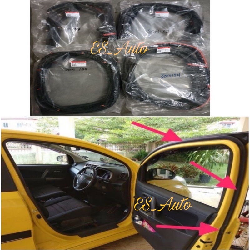 Perodua Myvi Icon, Myvi Lagi Best D54T 2011-2015 Door Rubber/ Getah ...