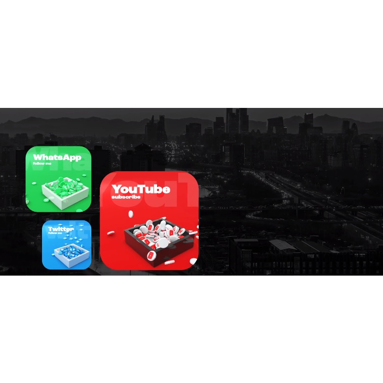 Social Icons Pack For After Effects | Shopee Malaysia