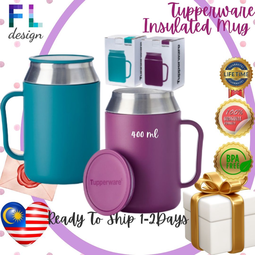 🎁 Hadiah Tupperware🎁Wish card 🎁Tupperware Insulated Mug (1) 400ml ...