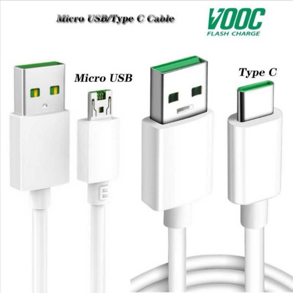 OPPO Original VOOC Fast Charging Quick Charge MICRO/TYPE-C USB VOOC ...