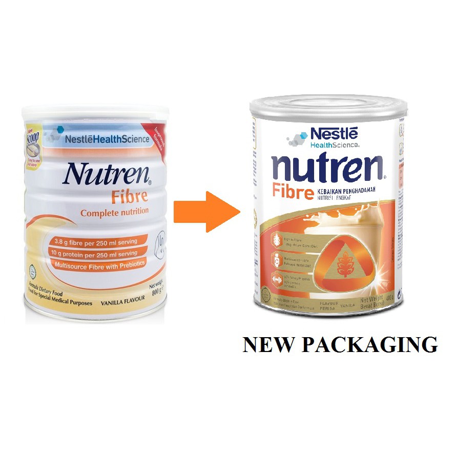 [NEW PACKAGING] Nestle Nutren Fibre Complete Nutrition (400g / 800g ...