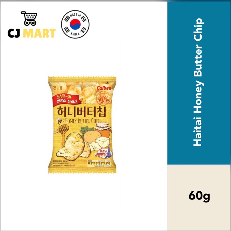 Korea HAITAI Calbee Snacks Honey Butter Chip 韩国海太 土豆脆片 蜂蜜黄油薯片 休闲零食 60g ...