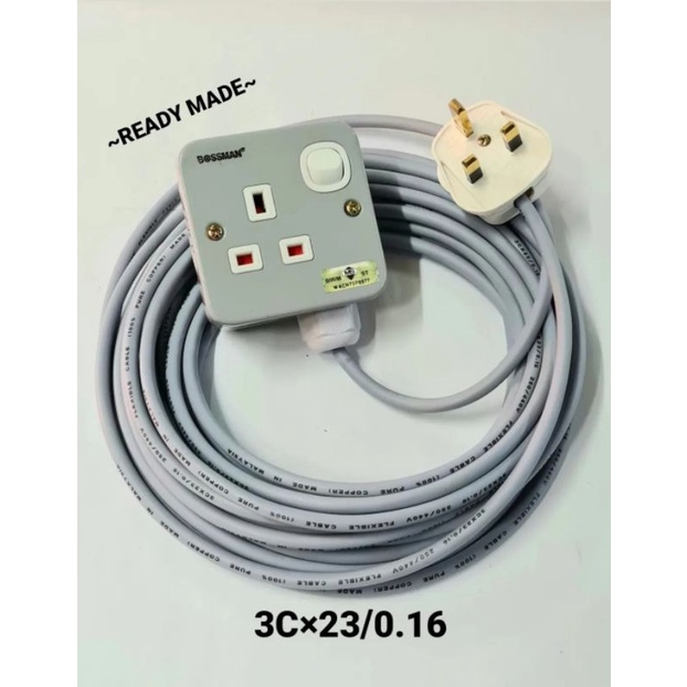 HEAVY DUTY EXTENSION WIRE 1 GANG/2 GANG SOCKET WITH SIRIM PLUG SWITCH ...