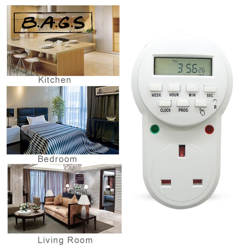 TheBags Malaysia Plug Electronic Programmable Timer Switch Weekly Digital Timer (ETE-63A ...