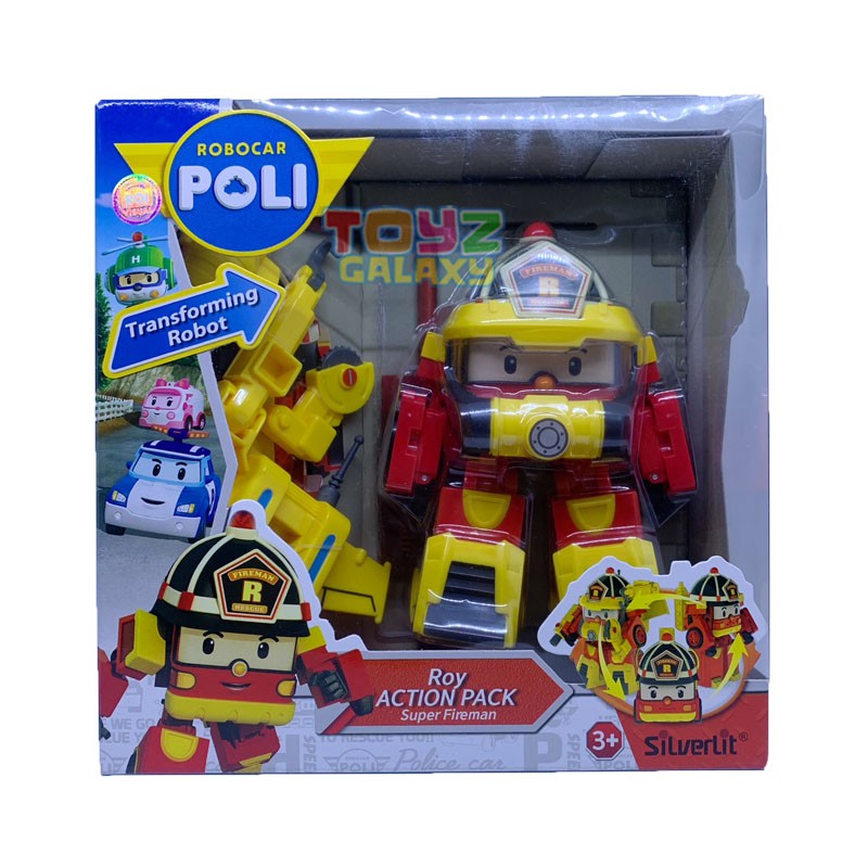 Robocar Poly ACTION PACK SUPER FIREMAN TRANSFORMING ROBOT ROY ...