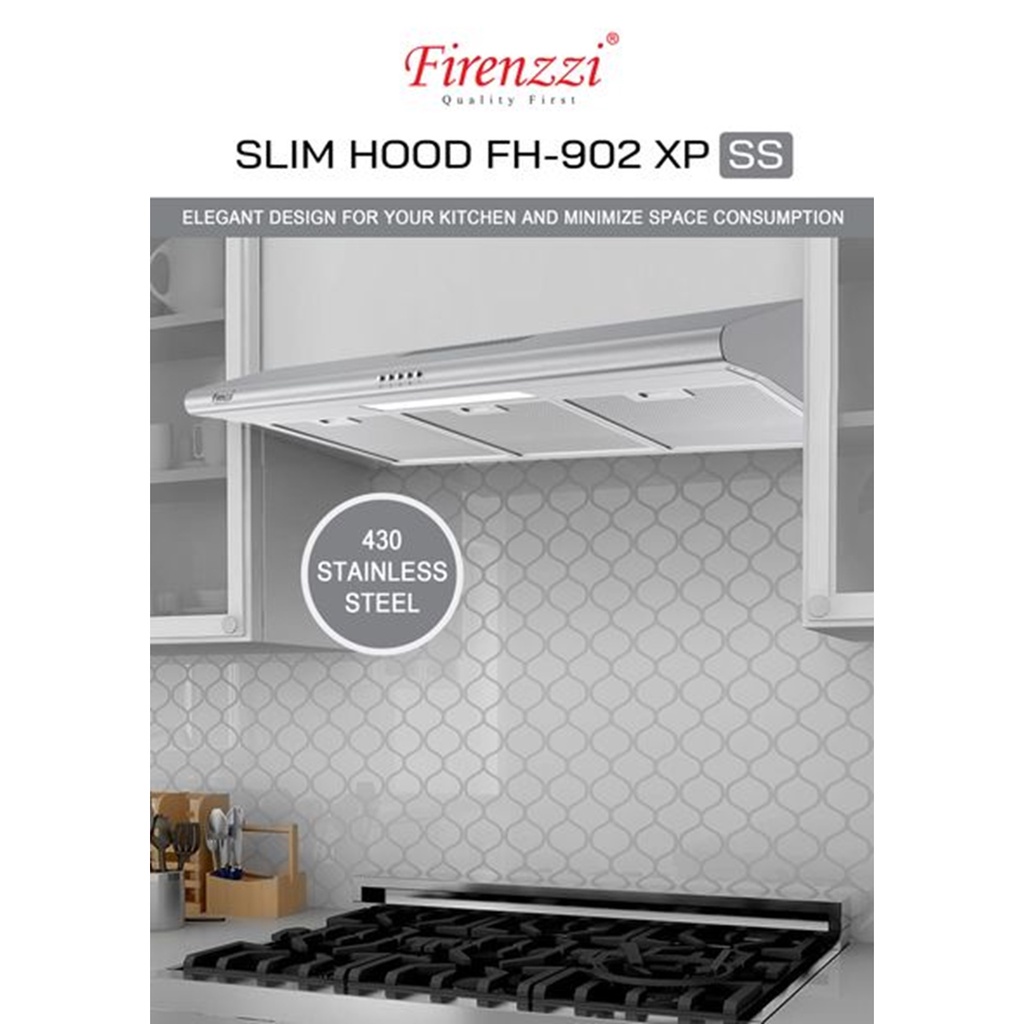 Firenzzi Slim Hood 60cm / 90cm FH-902XP/SS / Kitchen Hood / Firenzzi ...