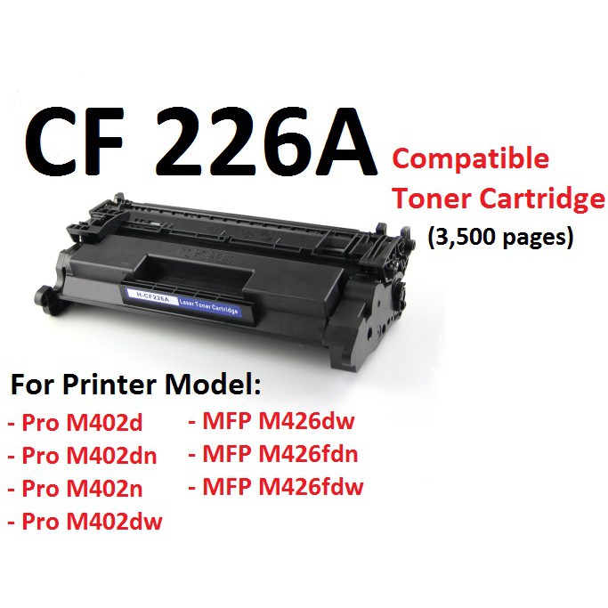 Compatible CF226A CF 226A 26A HP26A CF226 HP LaserJet Pro M402n M402dn ...