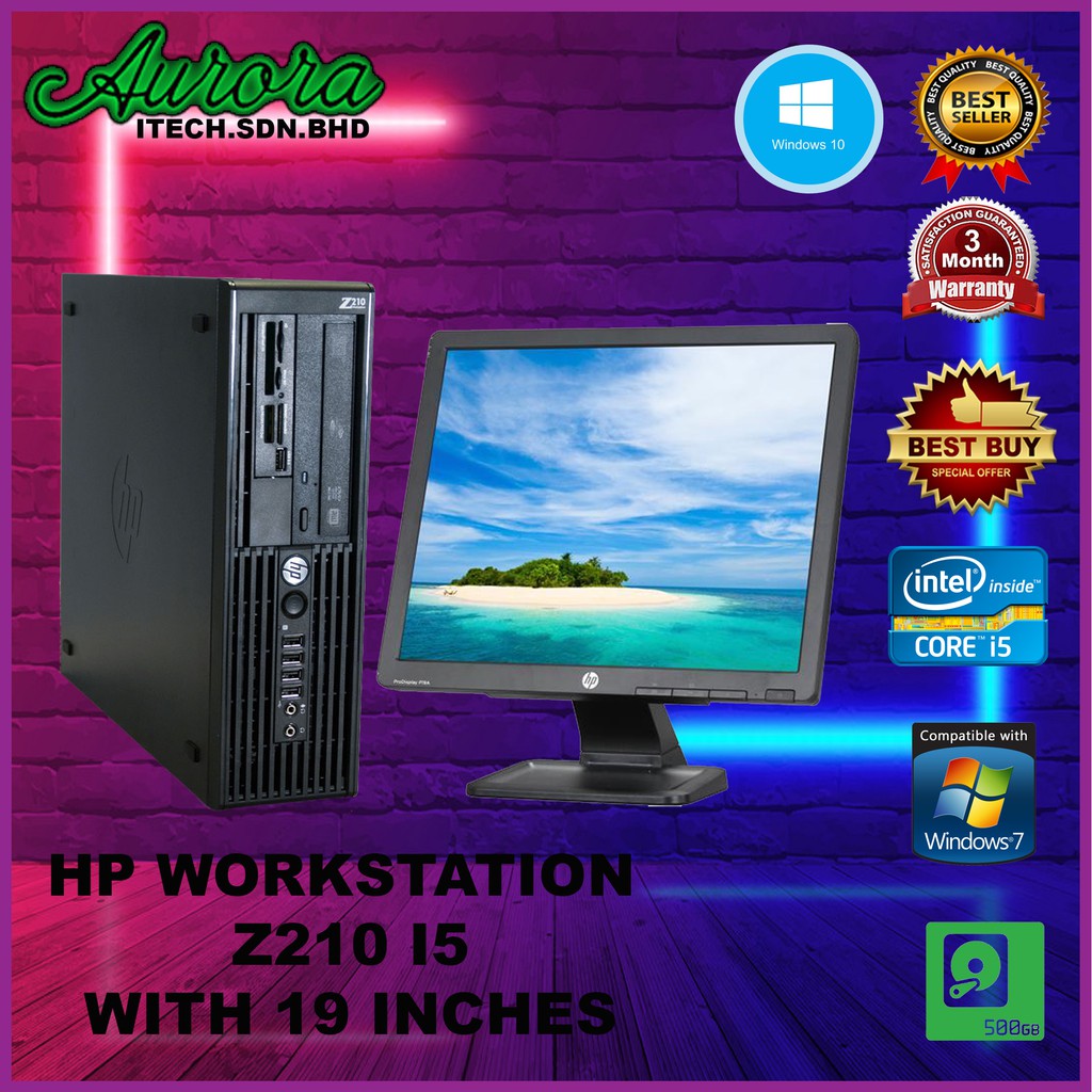 HP Z210 Desktop Small Form Factor Workstation With 19''-22'' LCD Screen ...