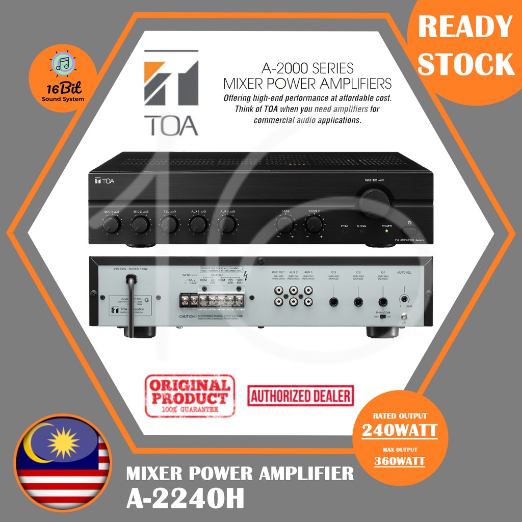 TOA A-2240 240W Mixer Power Amplifier H Version (A2240 / A2240H) | Shopee Malaysia
