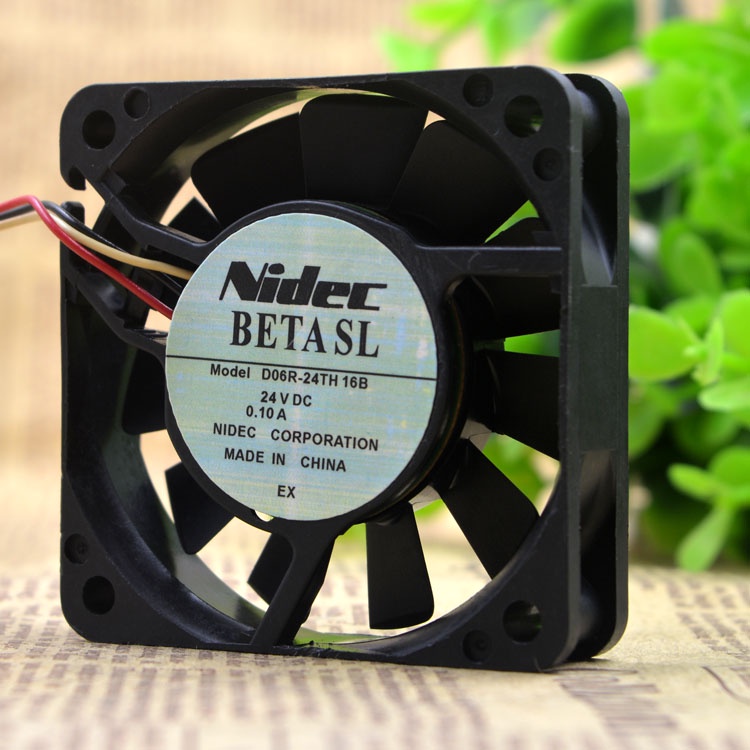 Nidec D06R-24TH 16B 6CM 6015 24V 0.10A Three-Wire Inverter Cooling Fan ...
