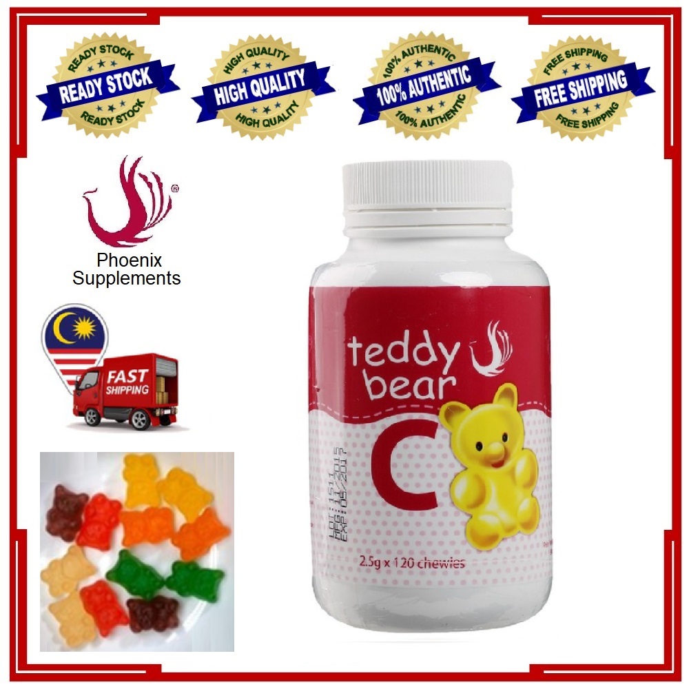 PHOENIX Teddy Bear C Gummy - Vitamin C (120'Gummies x 1 bottle ...
