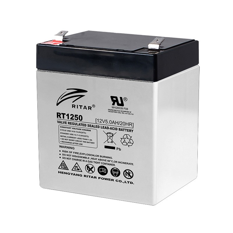 Ritar RT1250 12V 5Ah AGM Maintenance Free Rechargeable Sealed Lead Acid ...