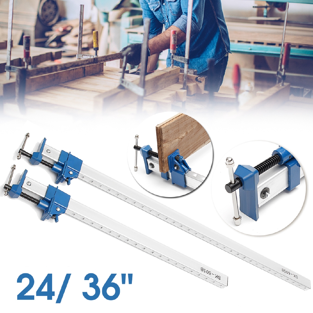 24"/36" DIY Heavy Wood Clamps F-Clamp T Bar for Woodworking Quick ...