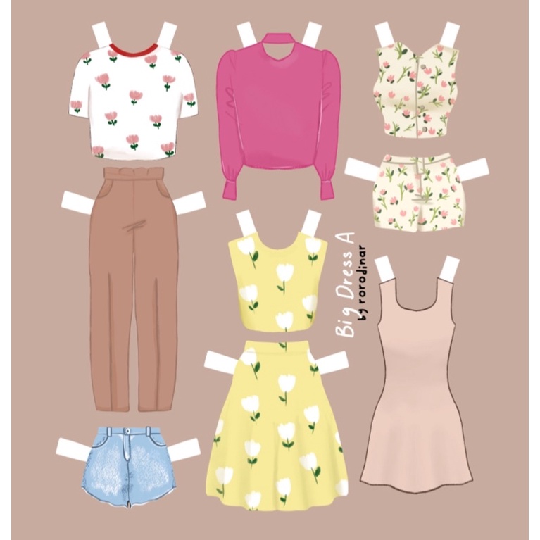 "PREMIUM Chara" Paper Doll Old School Toys Bepe BP Disassembly Paper ...