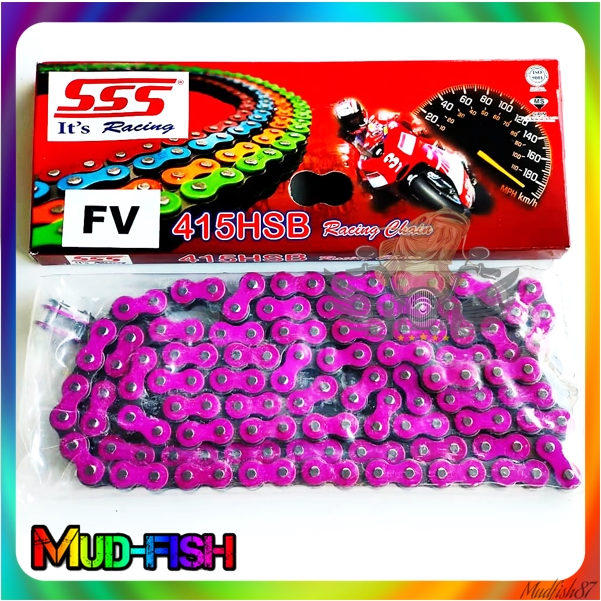 RANTAI SSS FV 415 HSB 132L COLOUR HEAVY DUTY CHAIN VIOLET PURPLE (UNGU ...