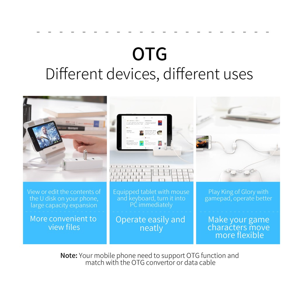 Orico USB Hub USB 3.0 W5P-U3 4 Ports USB 3.0 Desktop Hub Supports OTG ...