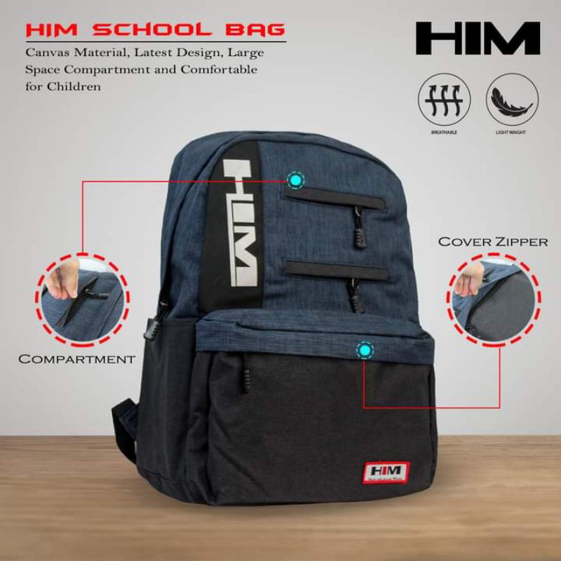 [READY STOCK] (SCHOOL ITEM ) (HOT ITEM)!!🔥HIM SCHOOL BACKPACK STYLO!!🔥 ...