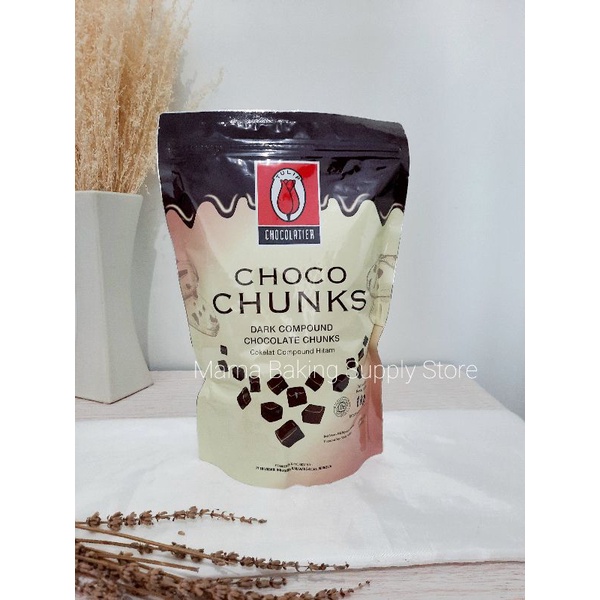 TULIP Chocolatier Chocolate Chunk Repacked 250 gr Topping Chocolate ...