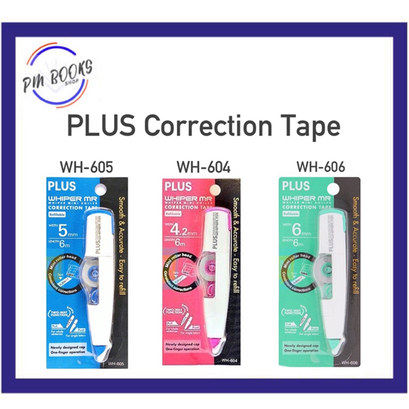 [PMB] PLUS Whiper MR Correction Tape WH 604 / WH 605 / WH 606 | Shopee ...