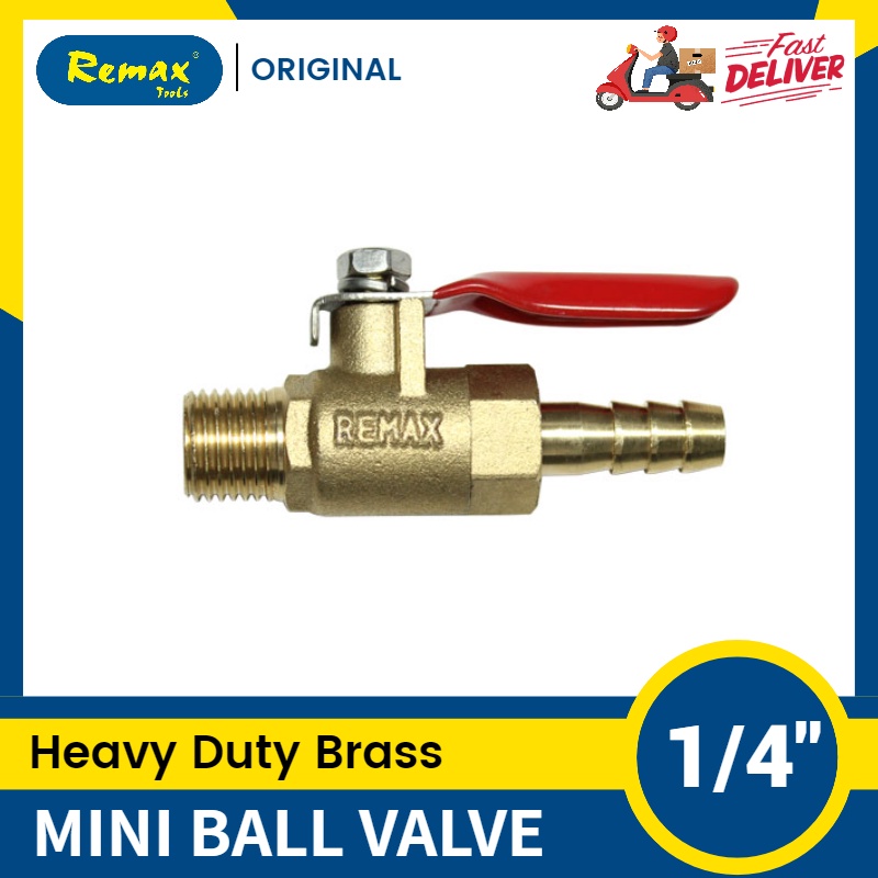 Remax Heavy Duty Brass Mini Ball Valve Shut Off Switch 1 4 Local