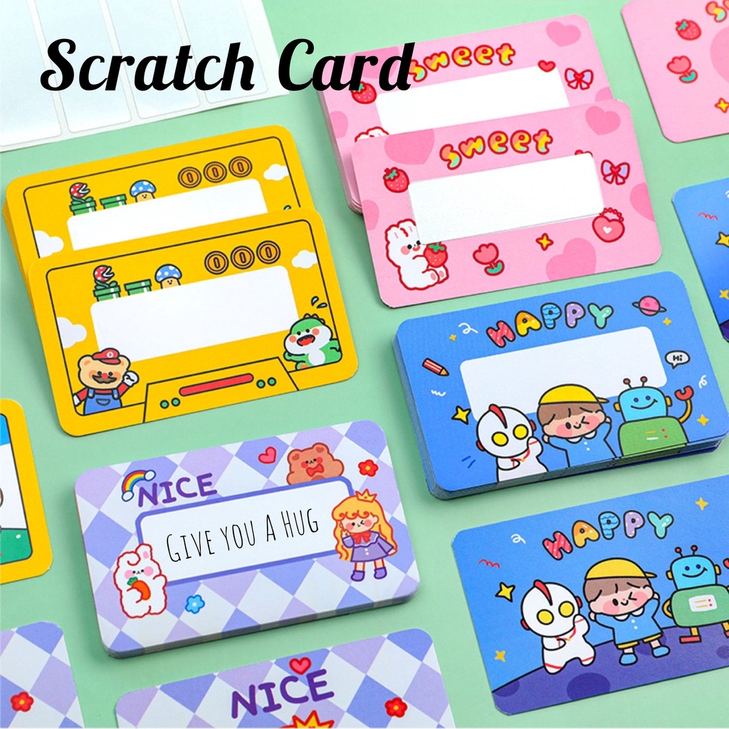 [Coisíní] Cartoon Scratch Card Creative DIY Lucky Scratch Couple ...