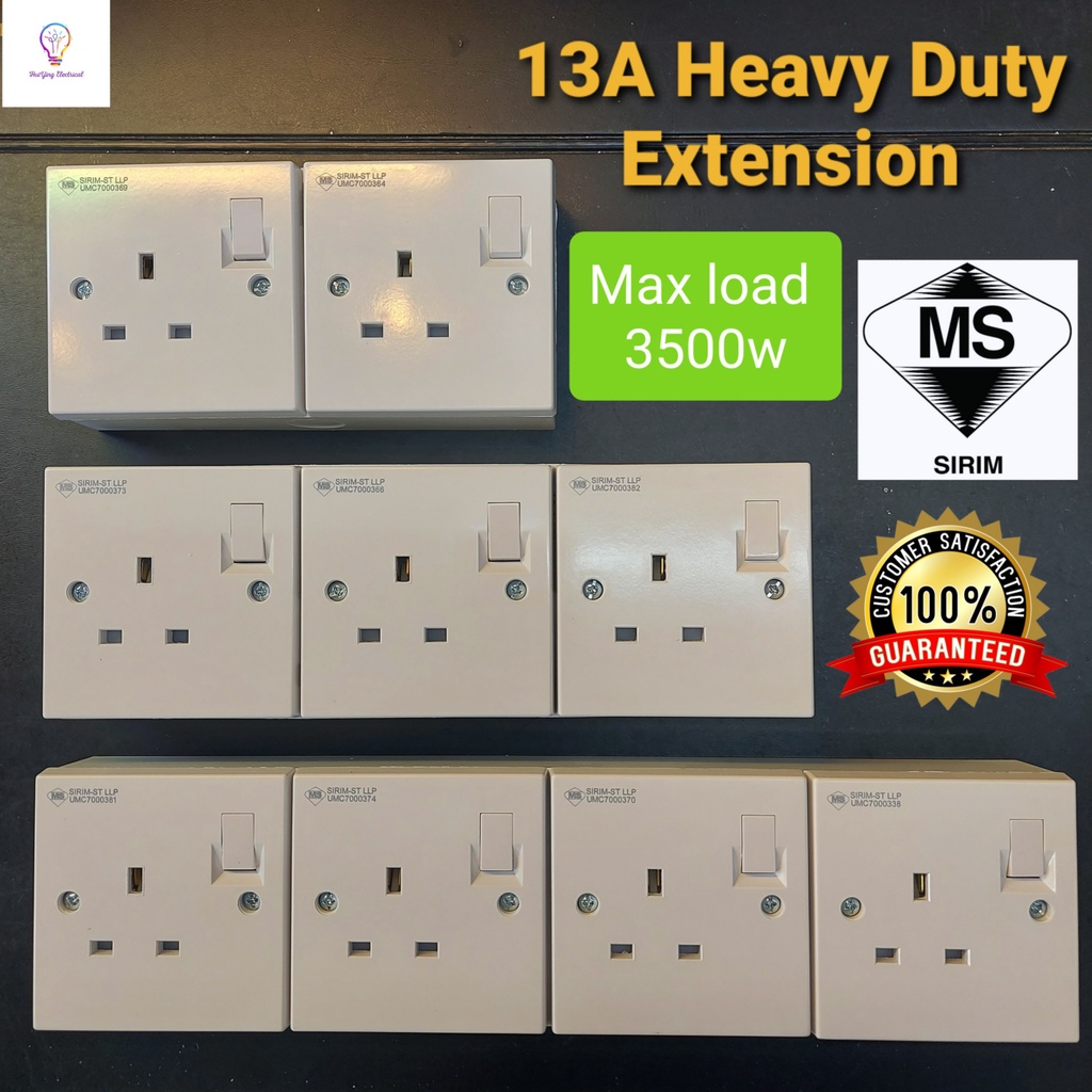2/3/4 GANG 13A HEAVY DUTY EXTENSION TRAILING SOCKET c/w 1.5MM X 3CORE ...