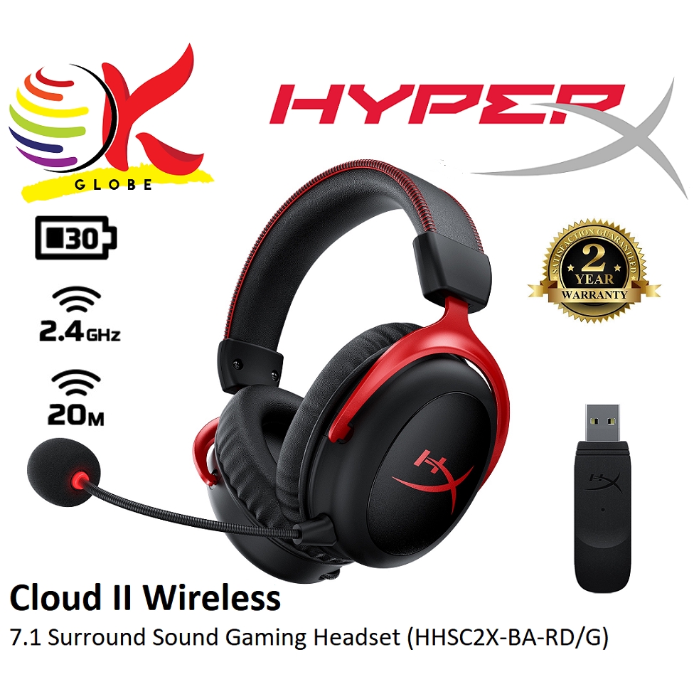 HYPER-X HYPERX CLOUD II WIRELESS 7.1 SURROUND SOUND GAMING HEADPHONE ...
