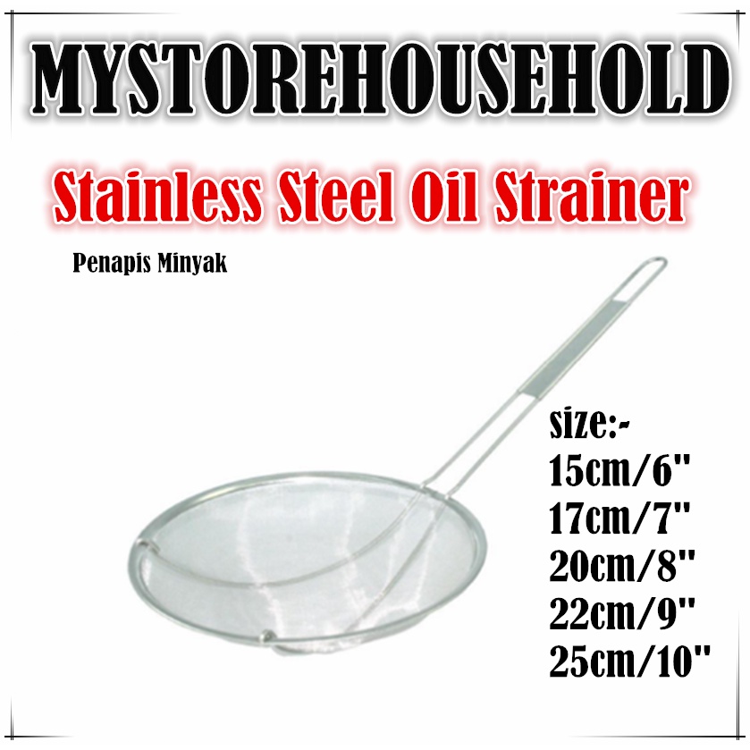 Japan Style Fine Mesh Strainer /Stainless Steel Oil Strainer / Penapis ...