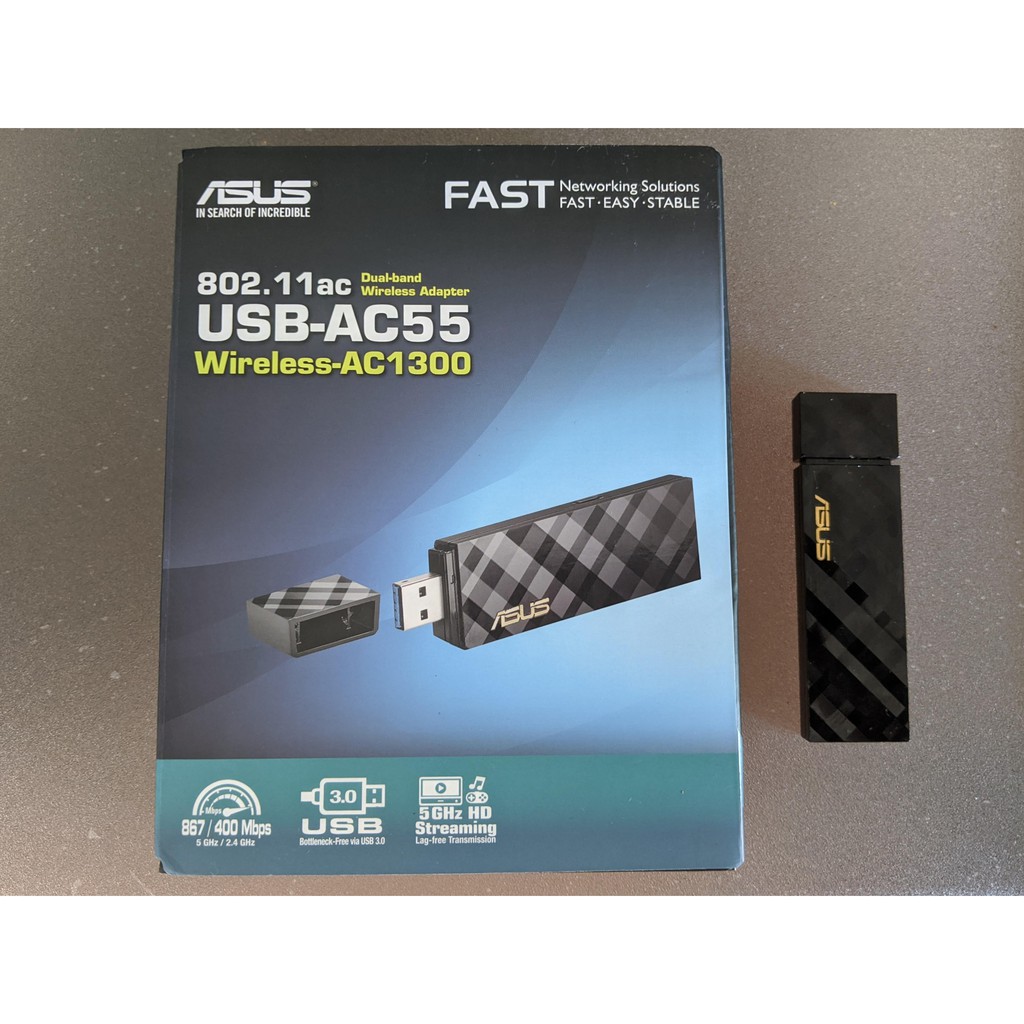 Asus USB-AC55 Dual Band Wireless AC1300 Adapter (used like new ...