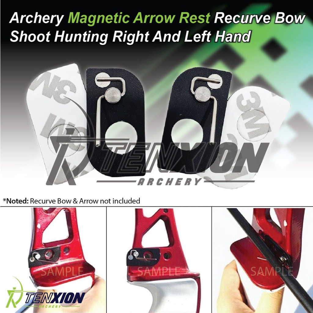 TenXion Archery Magnetic Arrow Rest Recurve Bow Arrows Stainless Steel ...