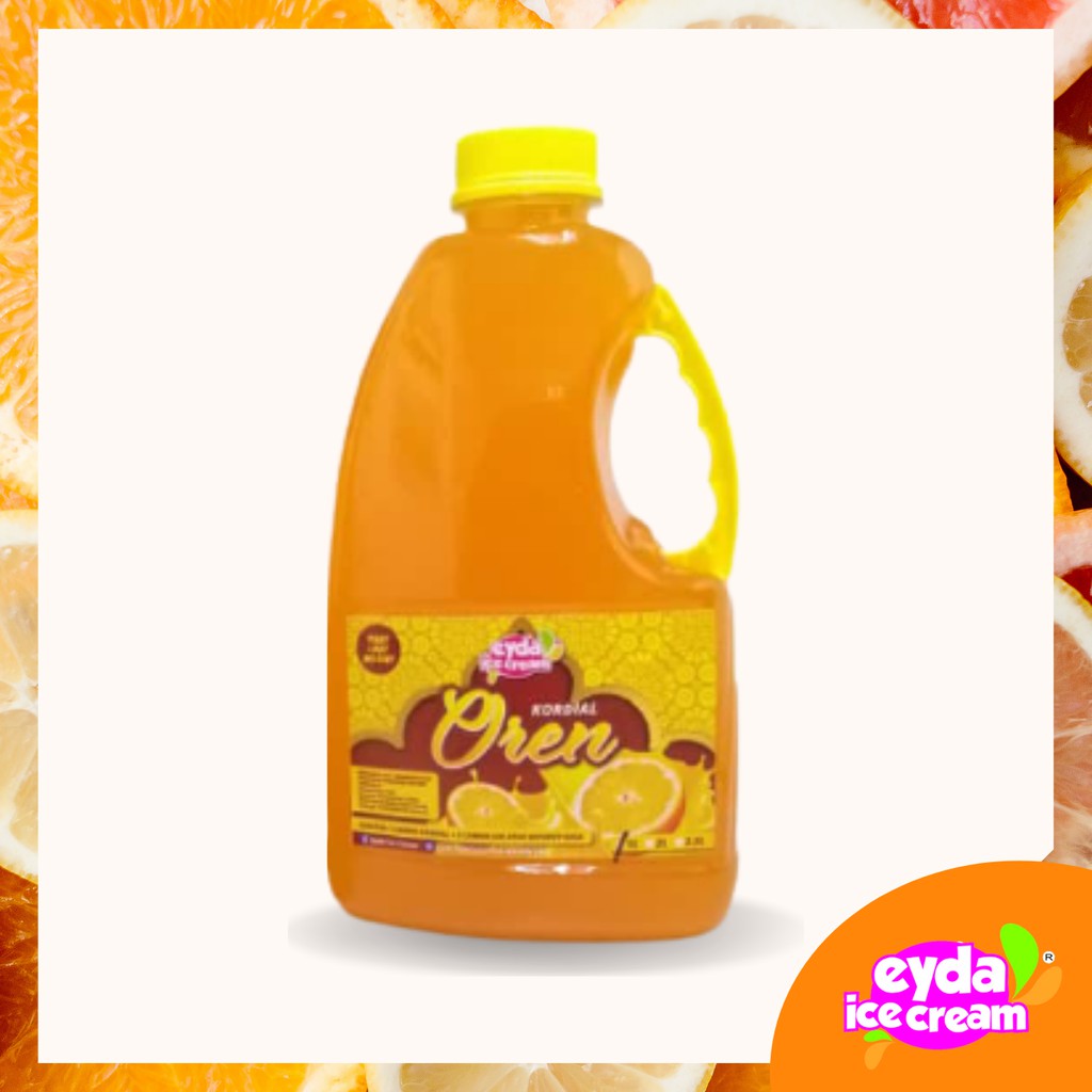 Eydaicecream 1L KORDIAL OREN / CORDIAL ORANGE HALAL 4XGANDA MANIS PEKAT ...