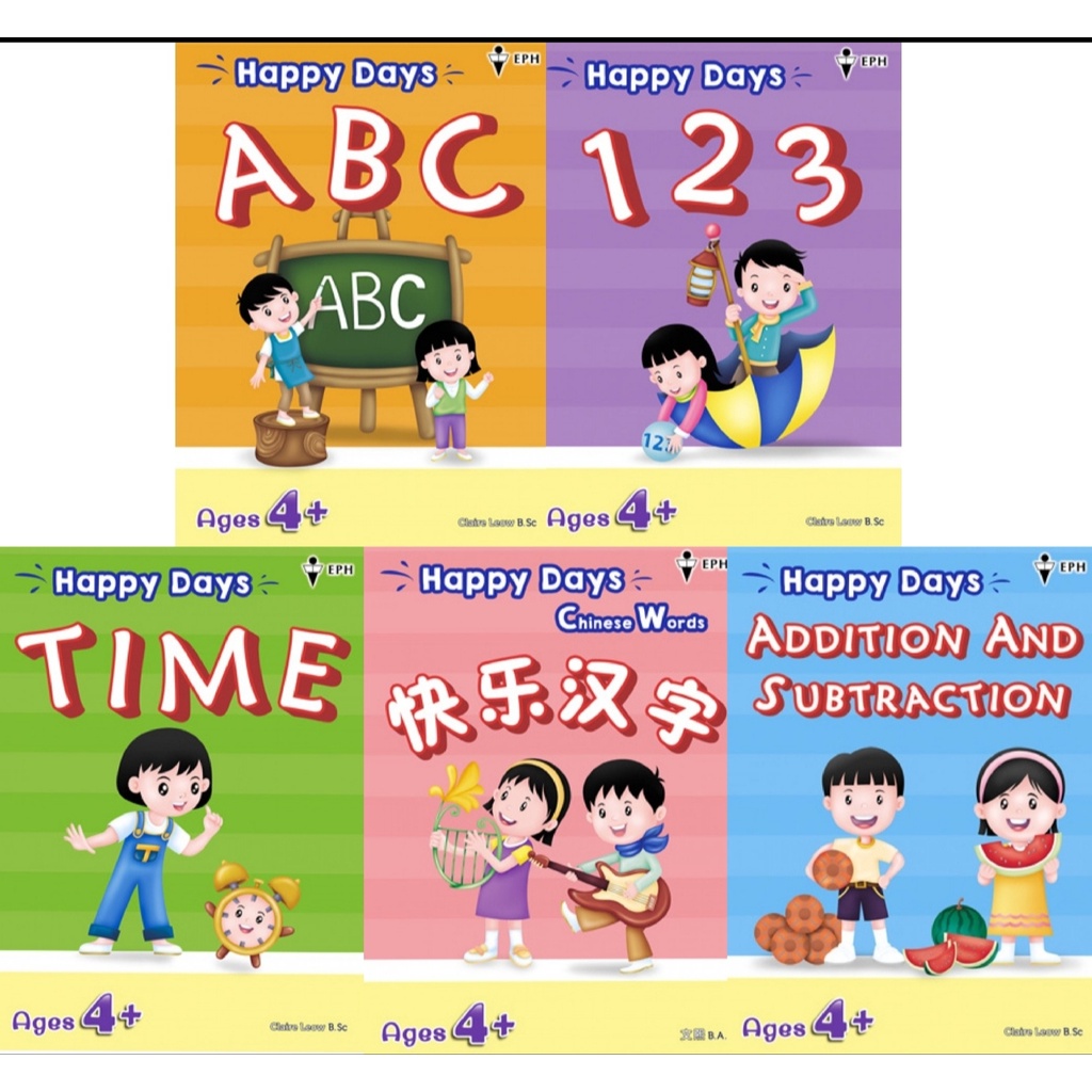 EPH PRESCHOOL WORKBOOK AGE 4+ HAPPY DAYS ABC 幼儿 作业练习 | Shopee Malaysia