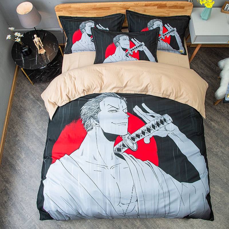 160*230CM One Piece Dragonball Zoro 4in1 3in1 Anime Bedding Set Bed ...