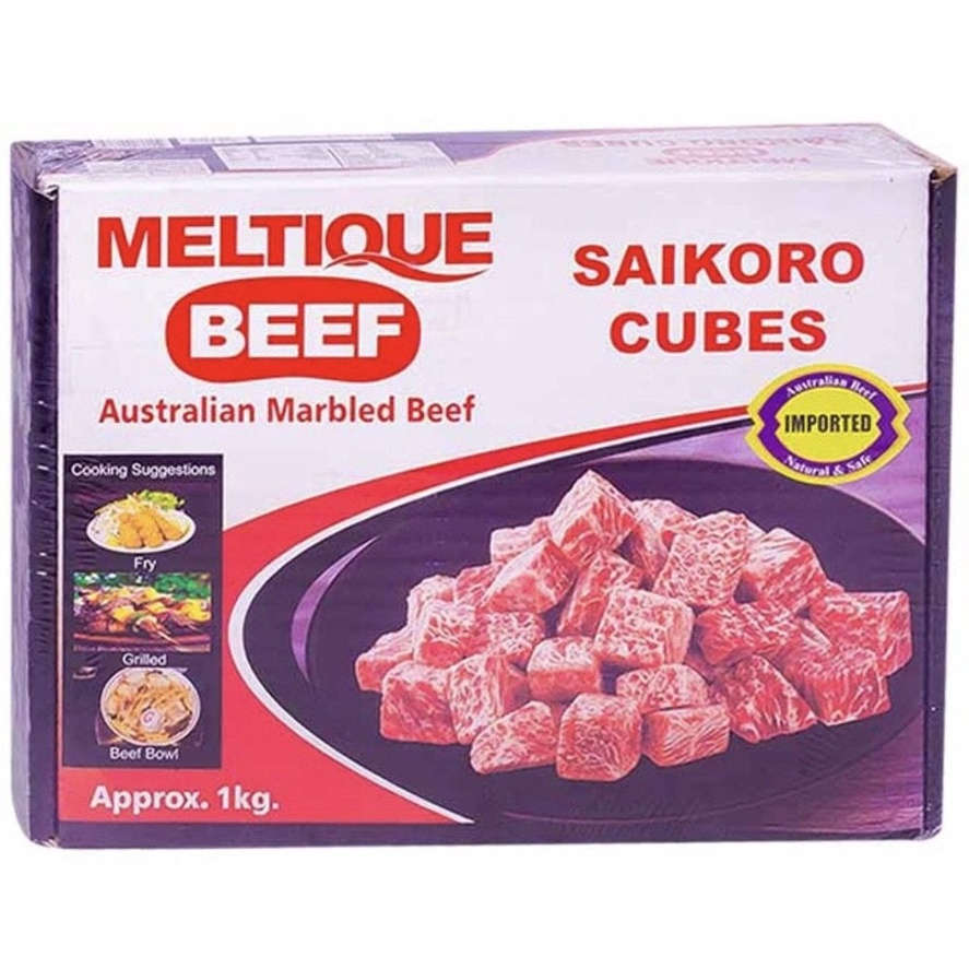 [OFFER] 1Kg± Australia Premium Halal Meltique Beef Meat Saikoro Cube ...