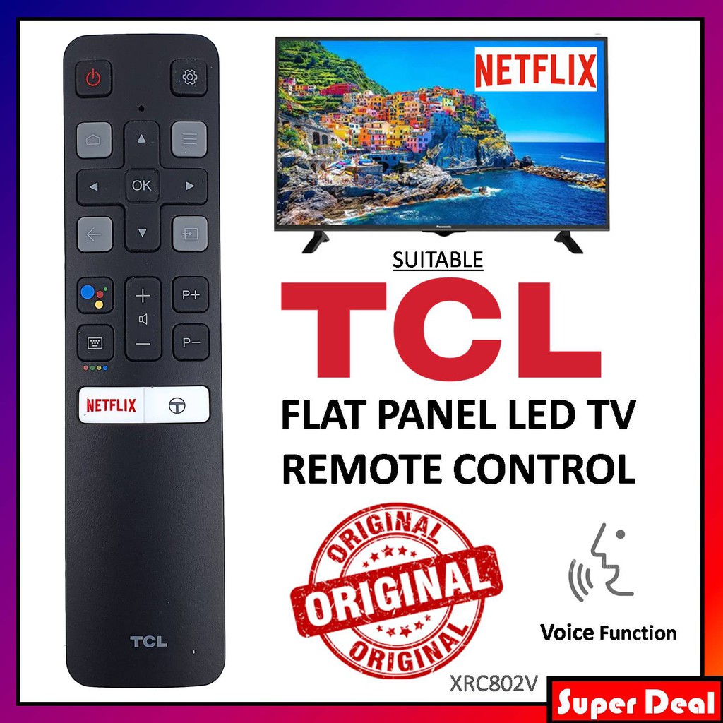 [ORIGINAL] TCL Flat Panel LED Netflix Smart TV Remote Control With ...
