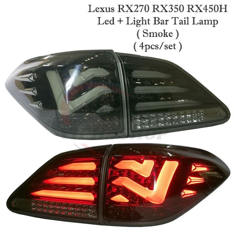 Lexus RX270 / RX350 / RX450H Led + Light Bar Tail Lamp ( Smoke ...
