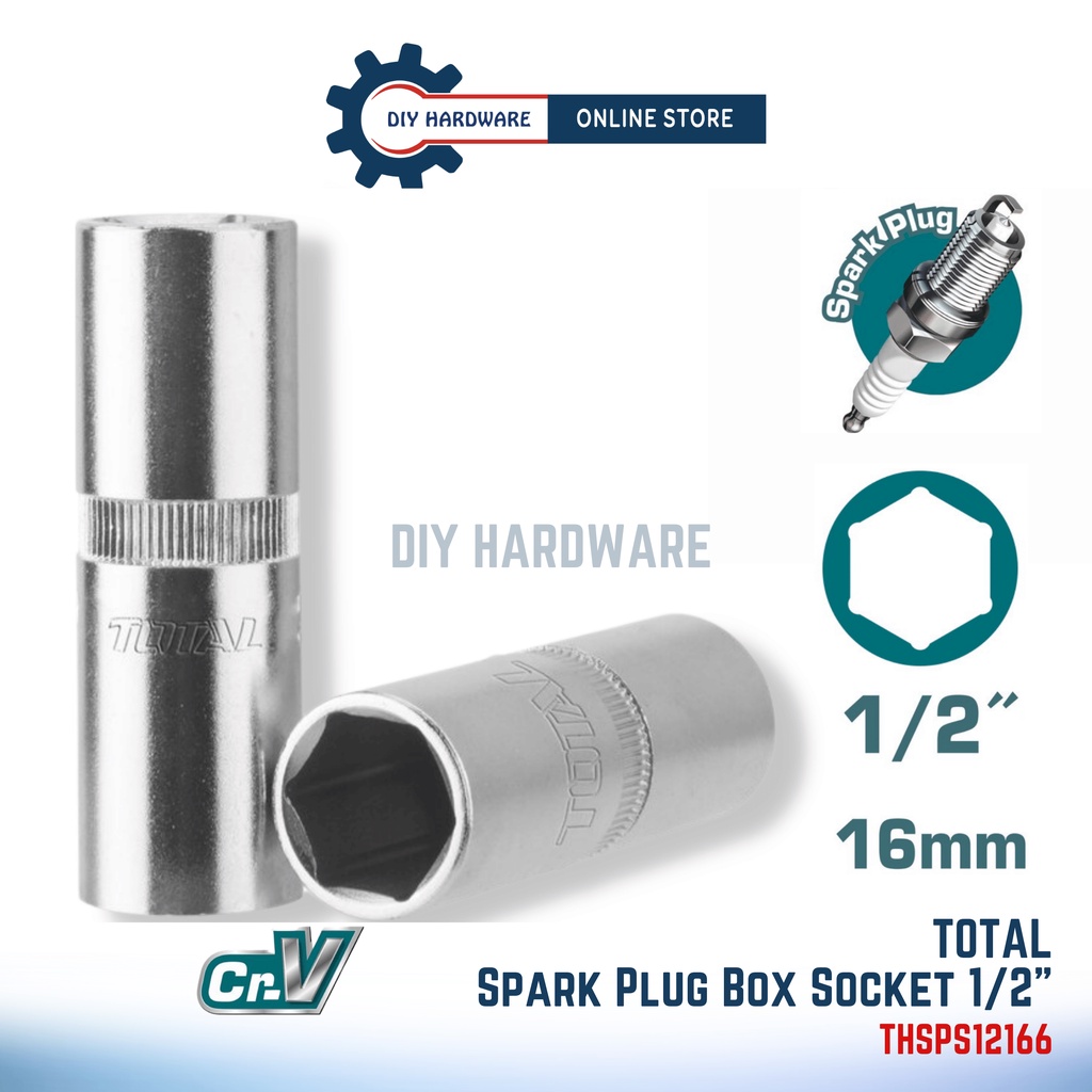 Total Spark Plug Box Socket 1/2" X 16mm THSPS12166 | Shopee Malaysia