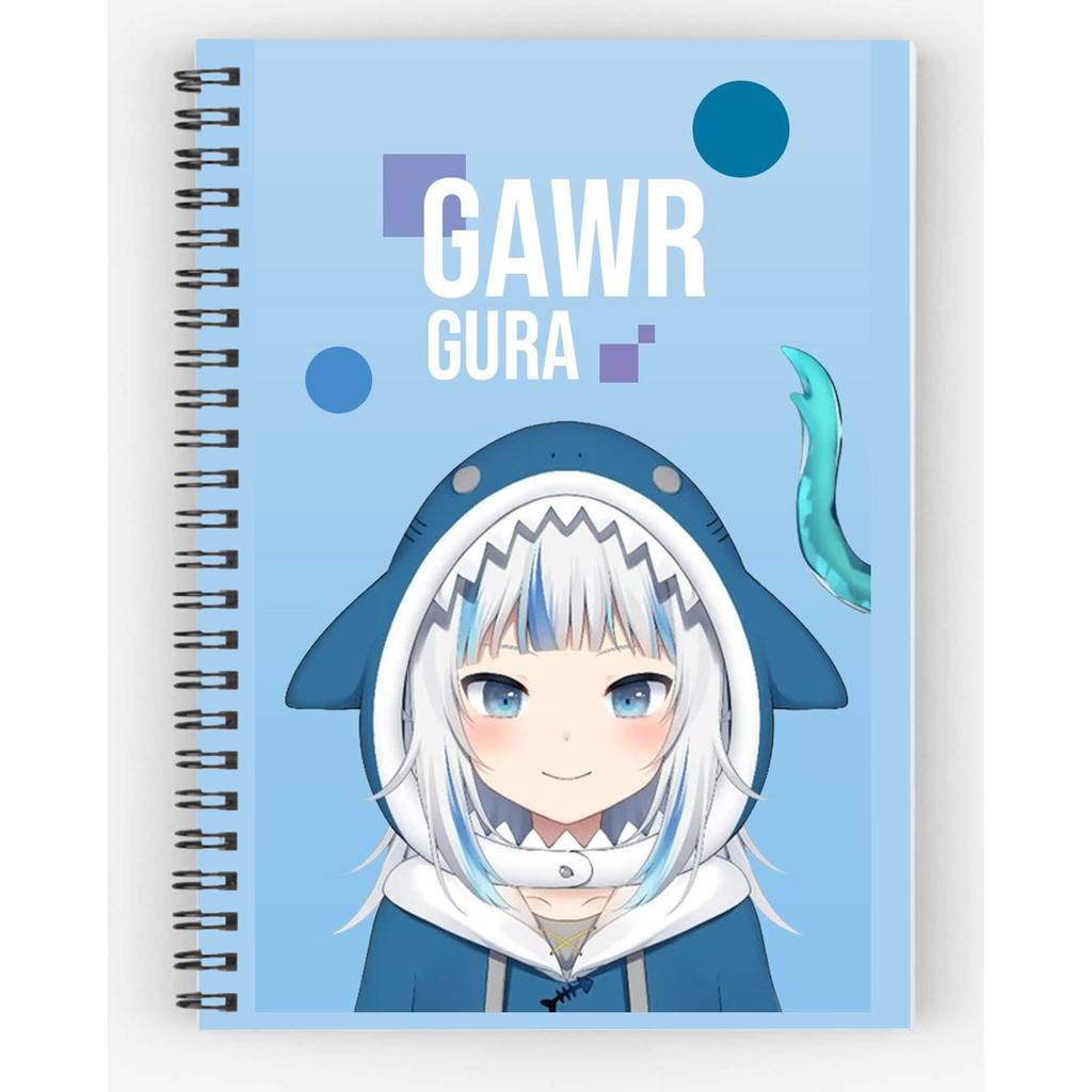 Gawr Gura Hololive anime manga notebook curly spine notebook many ...